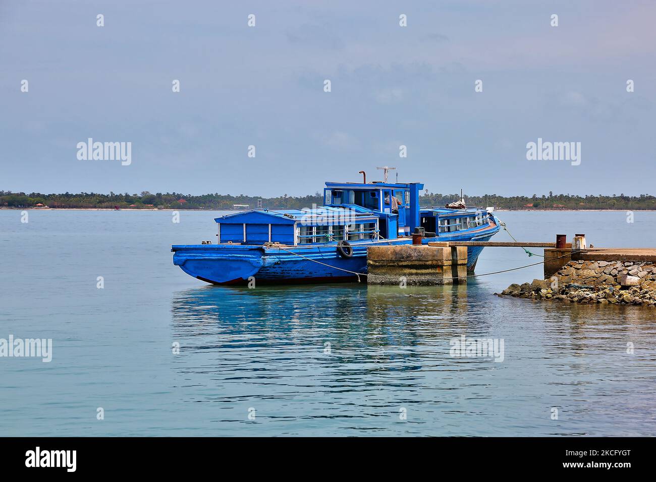 Ferry boat at Kurikadduwan harbour in the Jaffna region of Sri Lanka. (Photo by Creative Touch ...