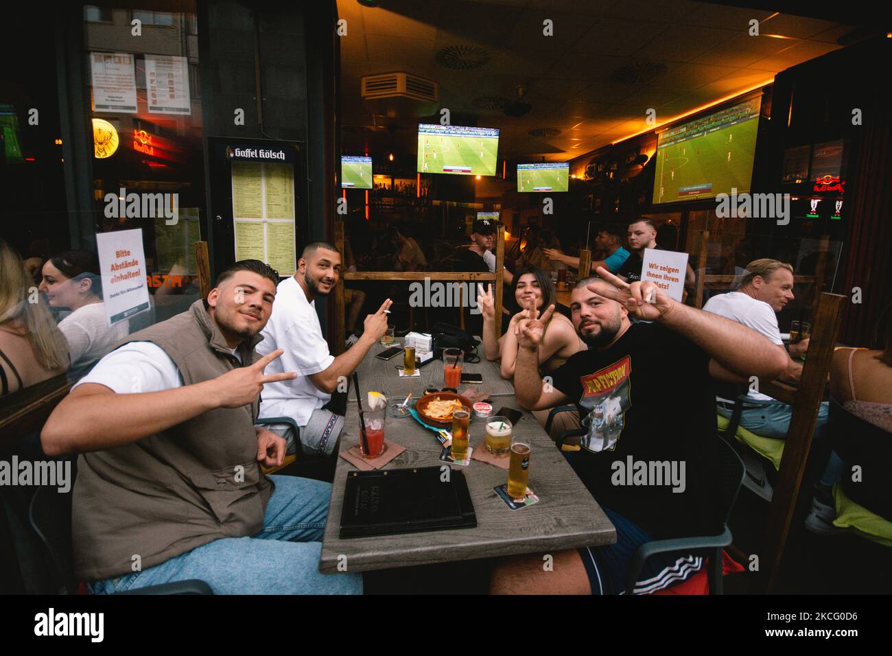 football fans watch Euro 2020 kick up game between Turkey v Italy ...