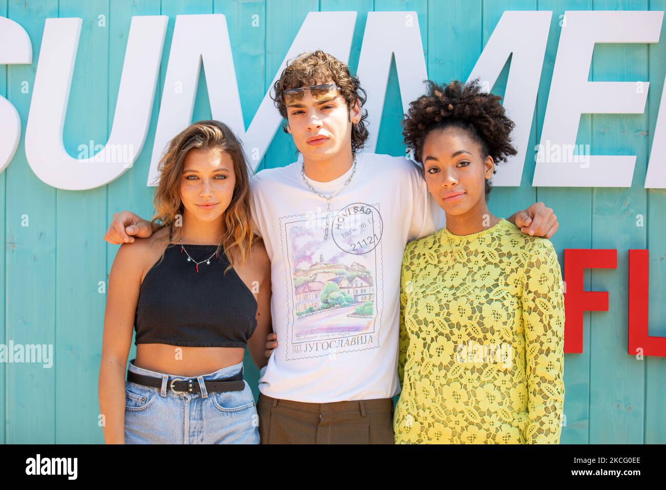 Amanda Campana, Giovanni Maini and Coco Rebecca Edogamhe attend the ...