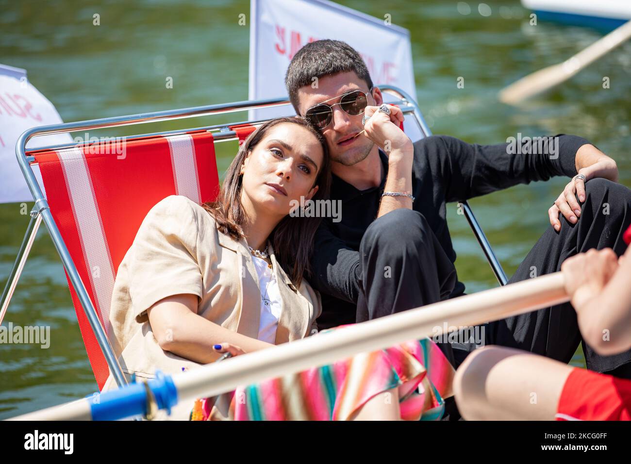 Andrea Lattanzi and Lucrezia Guidone attend the photocall of the ...