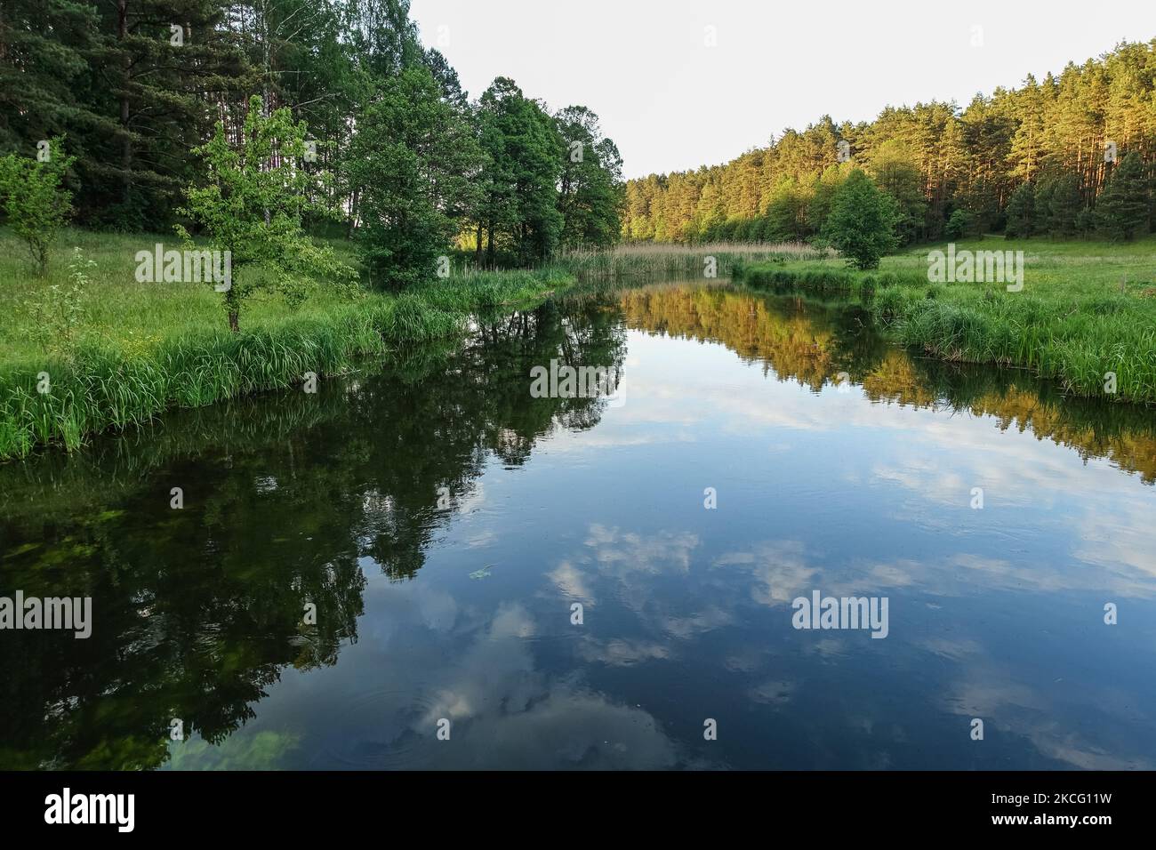 General view of the Lyna river is seen near Zabie, Poland on 5 June ...