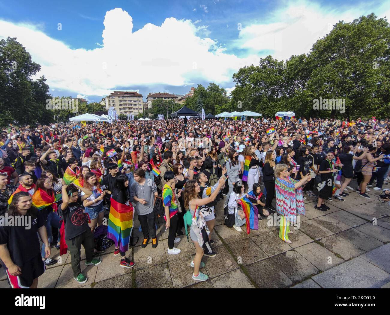 Thousands of people marching on the streets during the annual Sofia ...