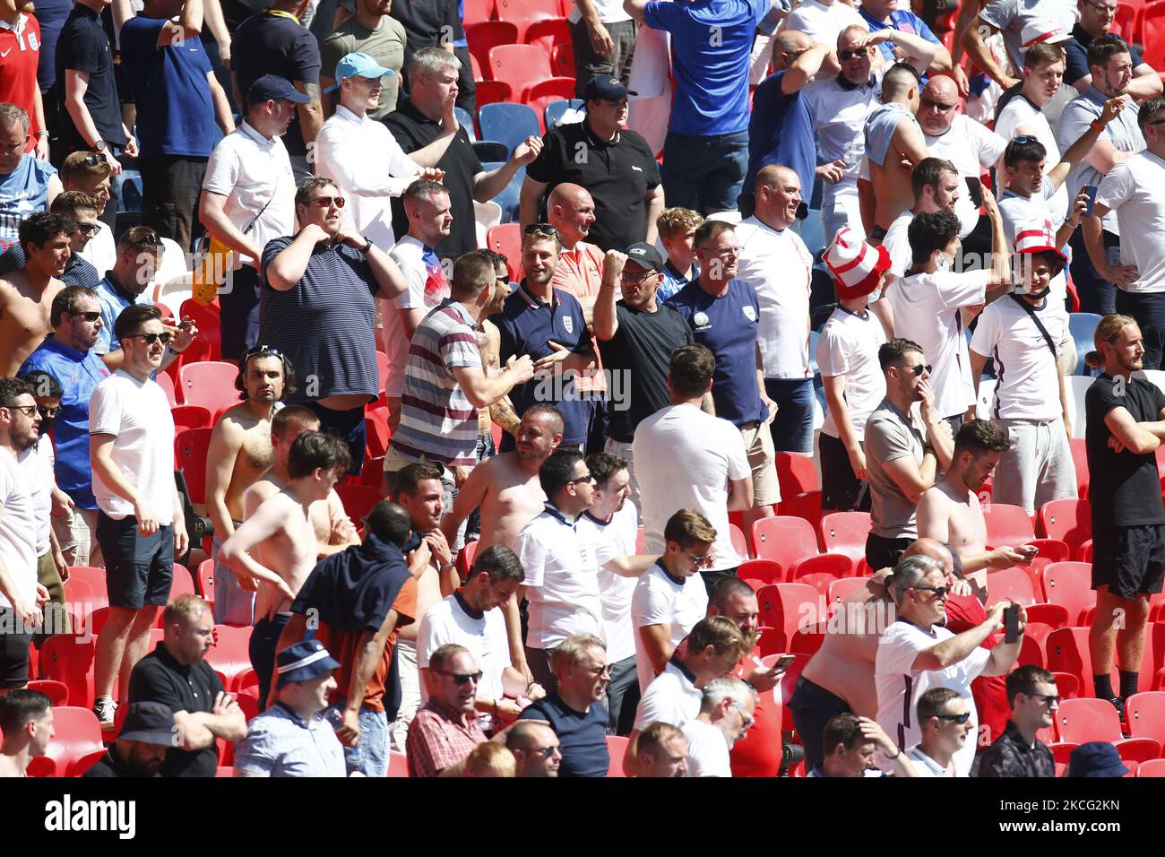 WEMBLEY, United Kingdom, JUNE 13: England Fans during European ...