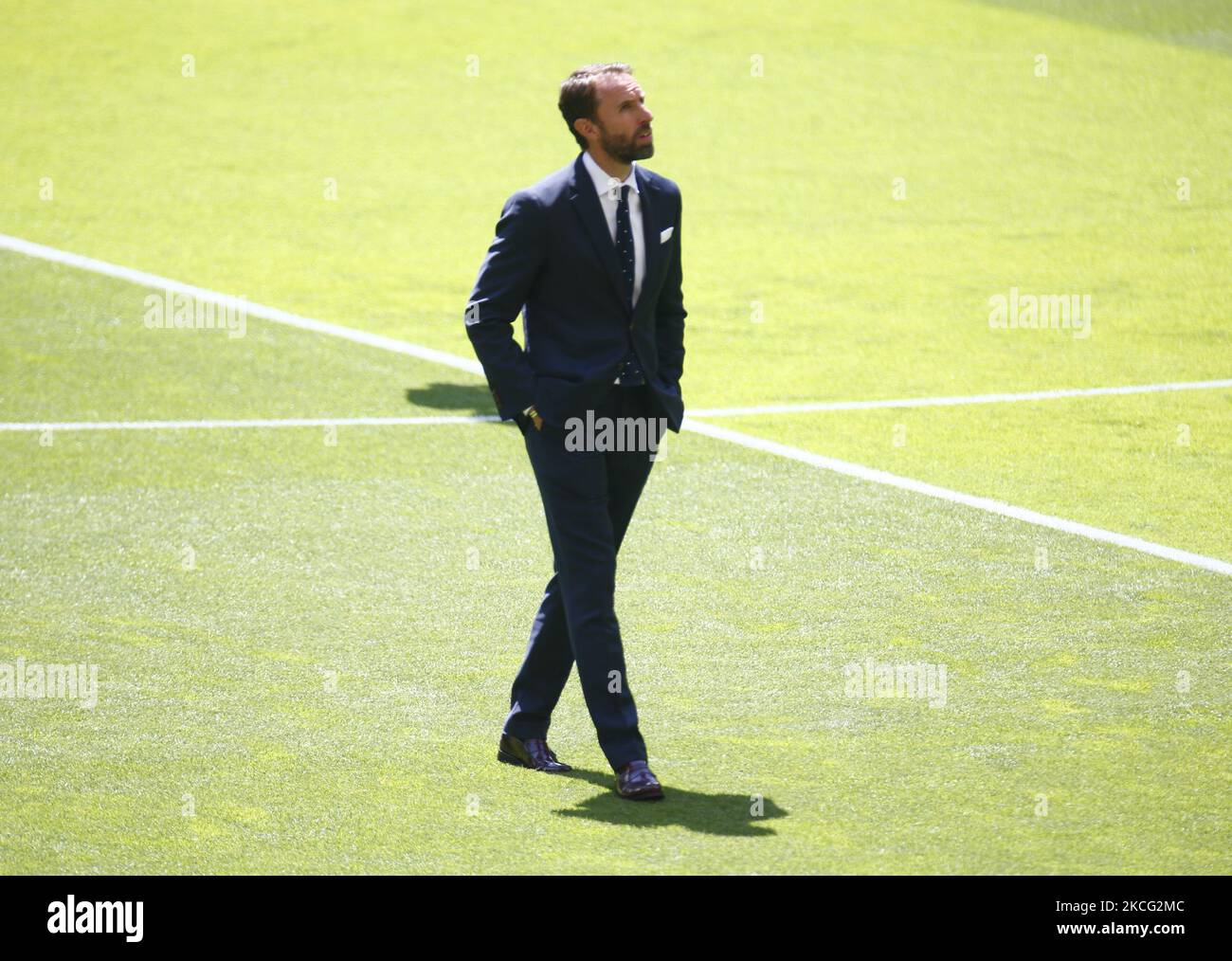 WEMBLEY, United Kingdom, JUNE 13:Gareth Southgate England Coach clap ...