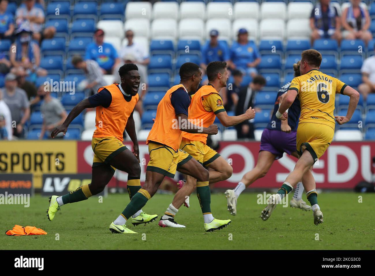 Hartlepool United's Zaine Francis-Angol, Gavan Holohan, Danny Elliot ...