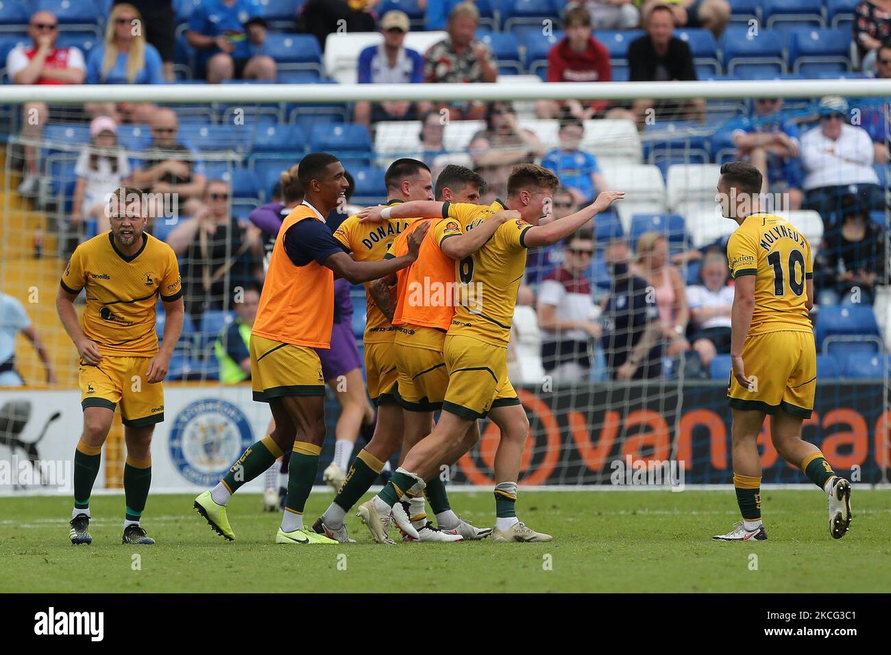 Hartlepool United's Nicky Featherstone, Danny Elliot, Ryan Donaldson ...