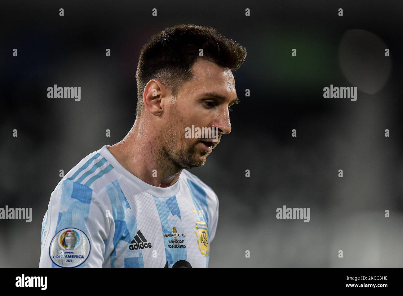 Messi Argentina player during a match against Chile at the Engenhão ...