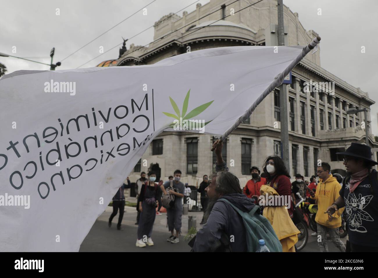 Members of the Mexican Cannabis Movement and Plantón 420 marched in ...