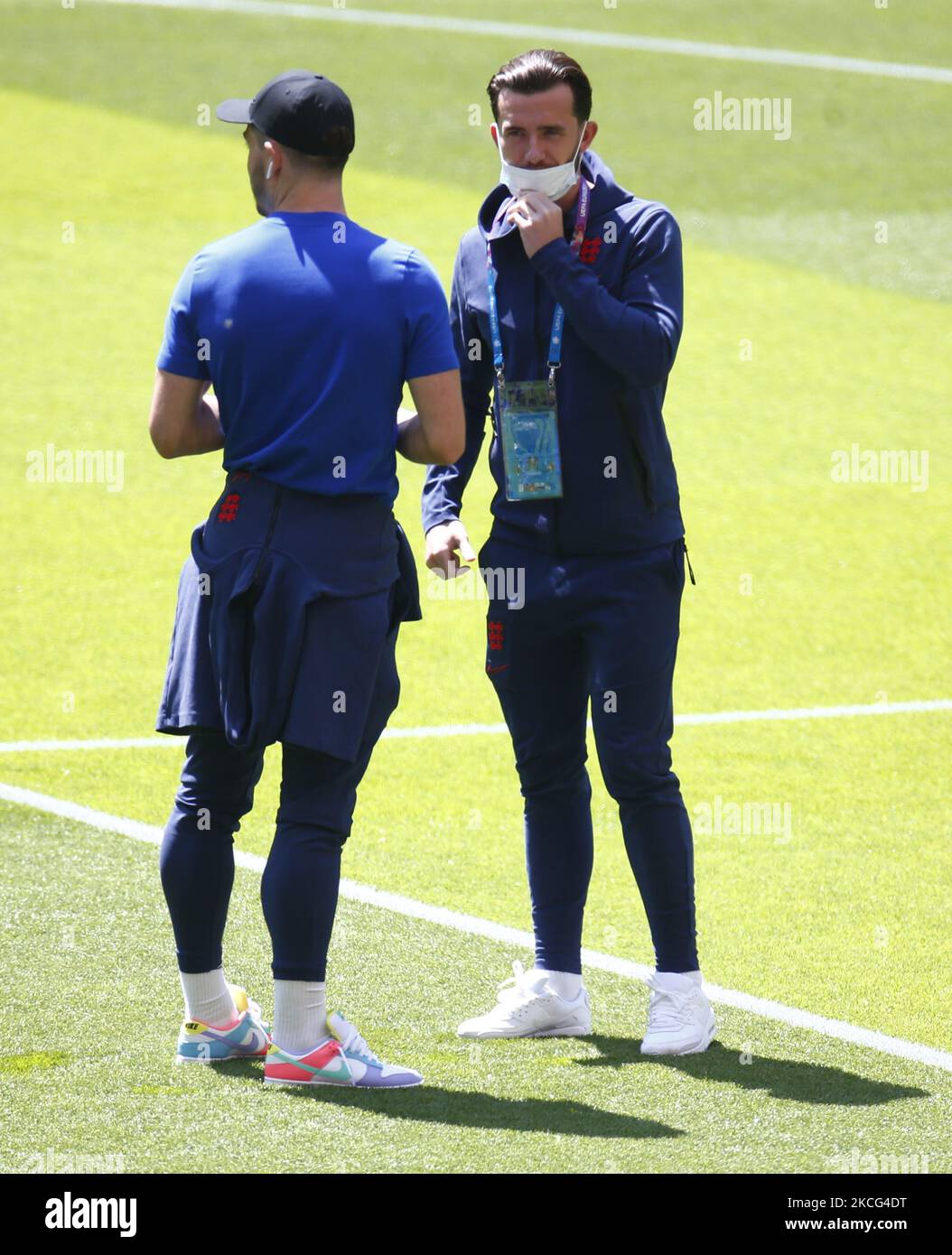 Ben Chilwell (Chelsea) of England with mask before kick off European ...