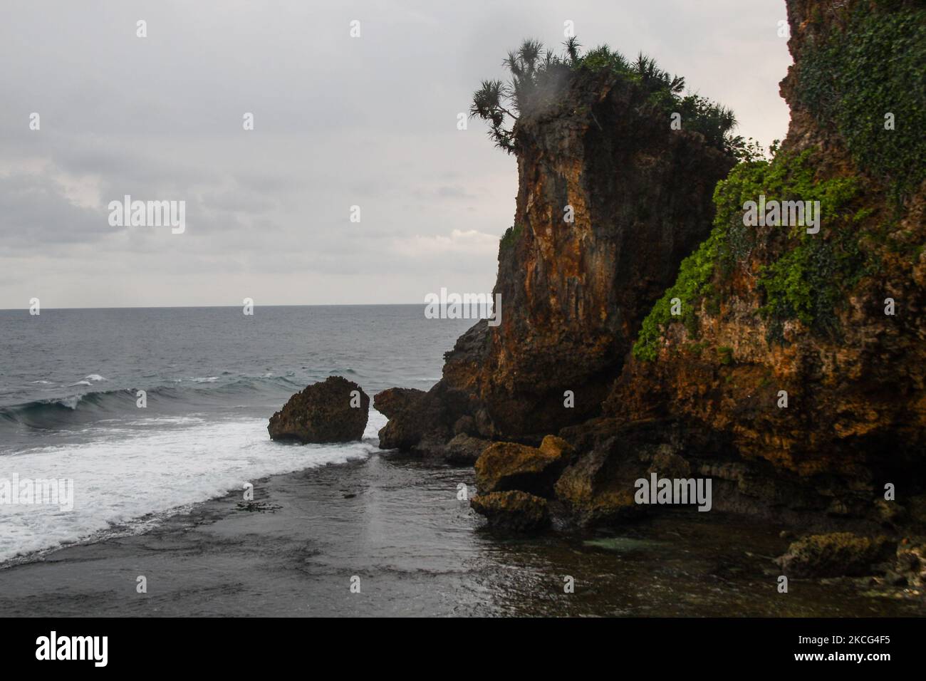 View of Ngobaran Beach amid COVID-19 pandemic in Yogyakarta, Indonesia ...