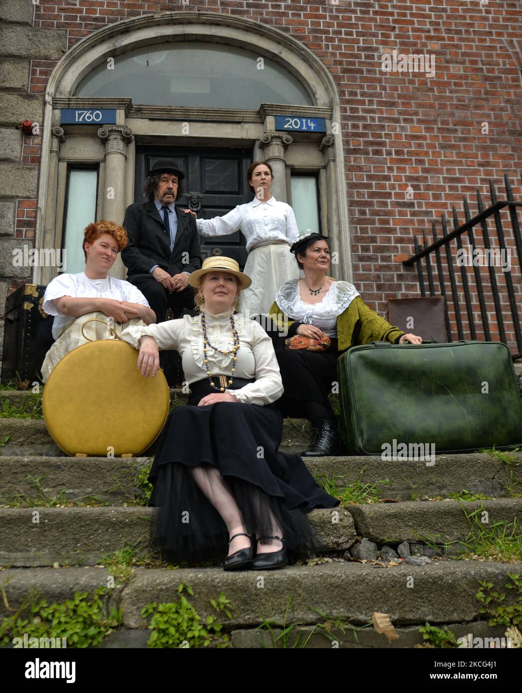 Irish actors (from left) Madi O'Carroll, Stephen Rea, Sinead Murphy ...