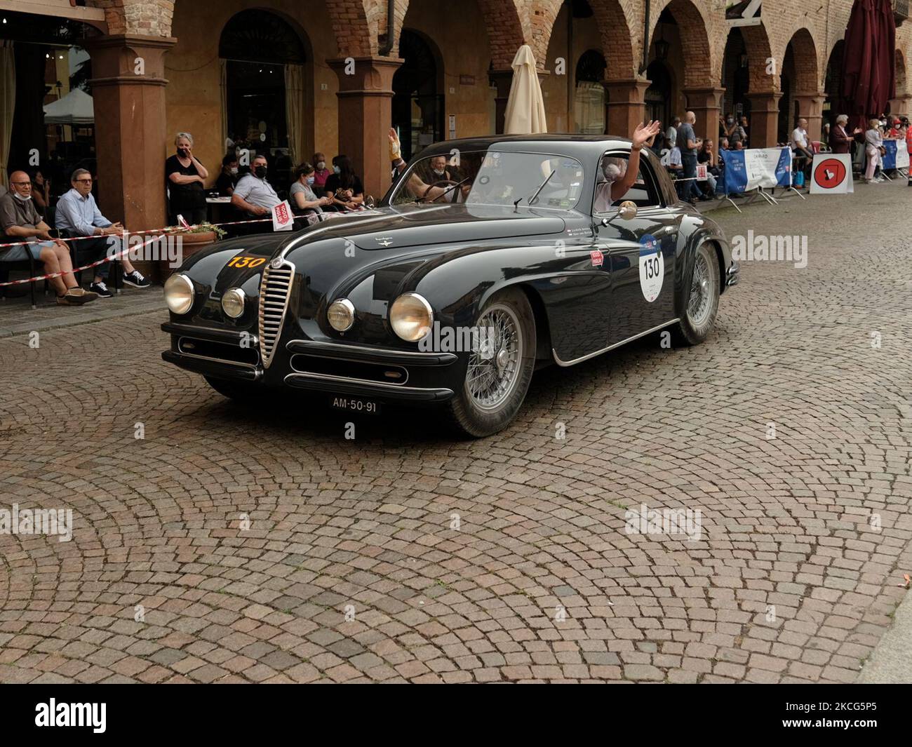 ALFA ROMEO/6C 2500 SS COUPE TOURING 1948 during the first stage of 1000 ...