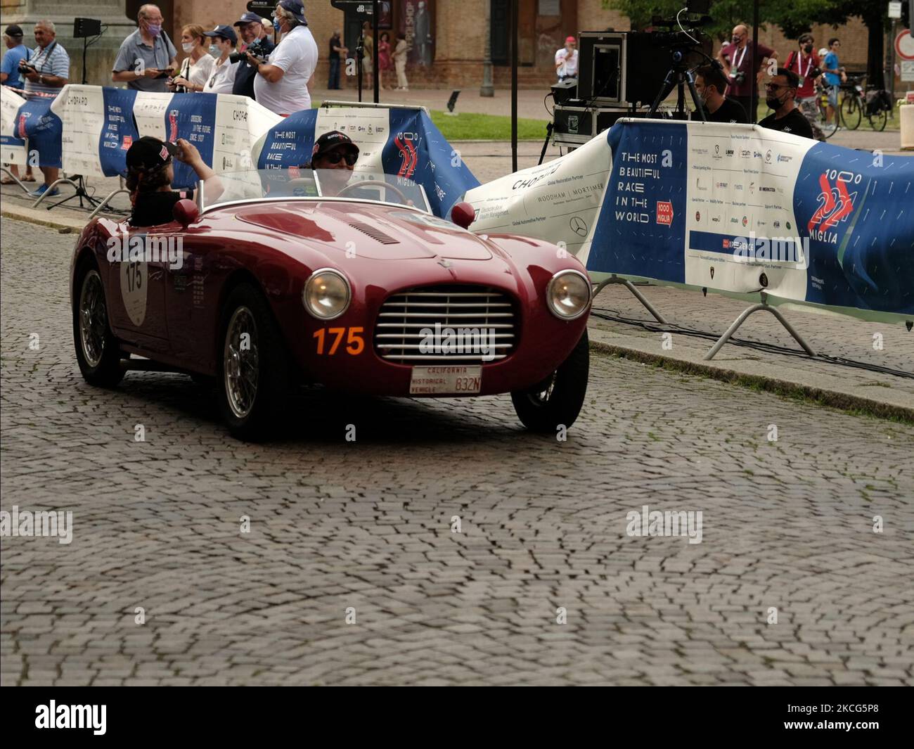 SIATA/300BC 1951 during the first stage of 1000 Miglia 2021, in Busseto ...