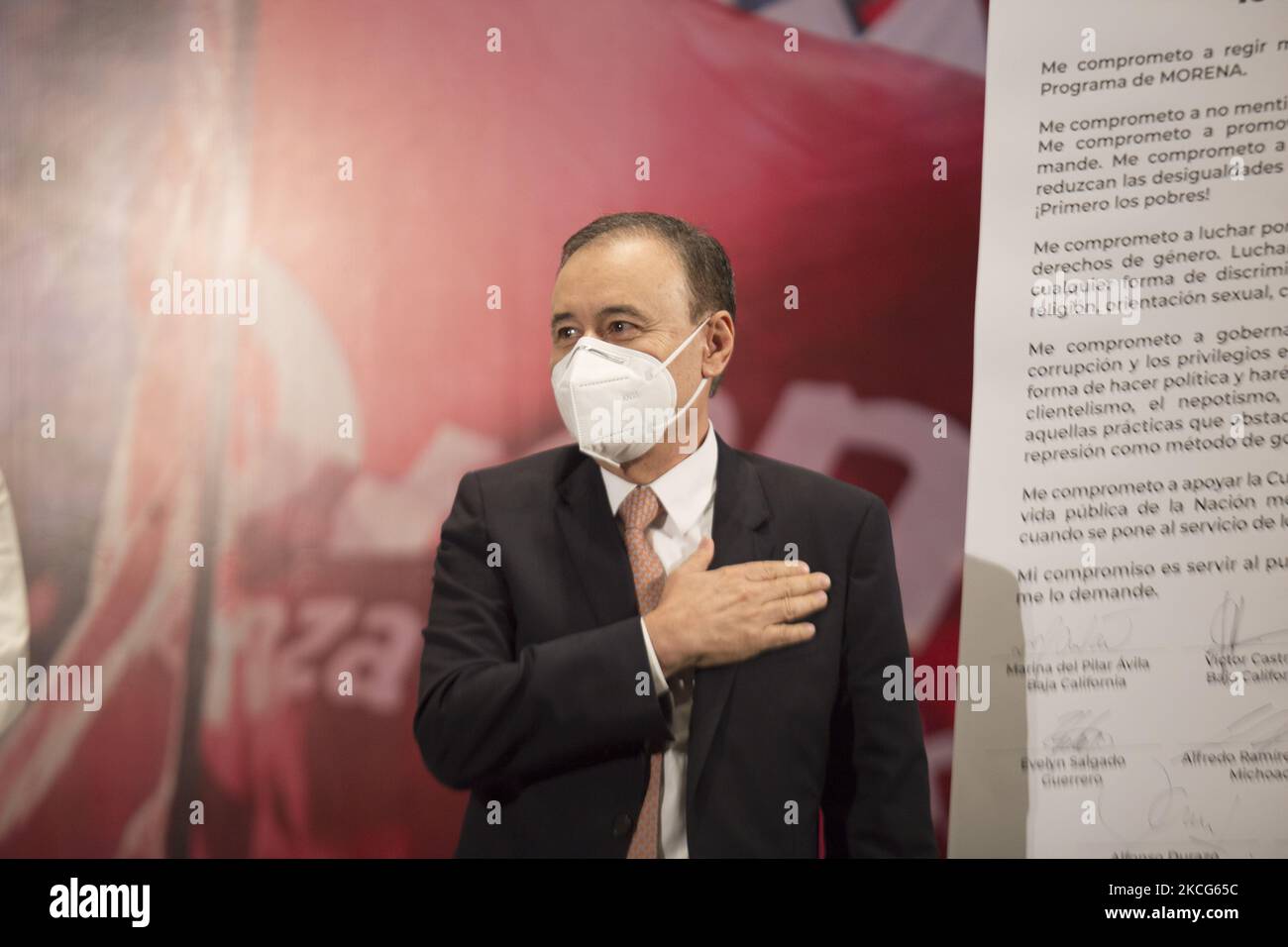 At a press conference headed by Mario Delgado Carrillo the national ...