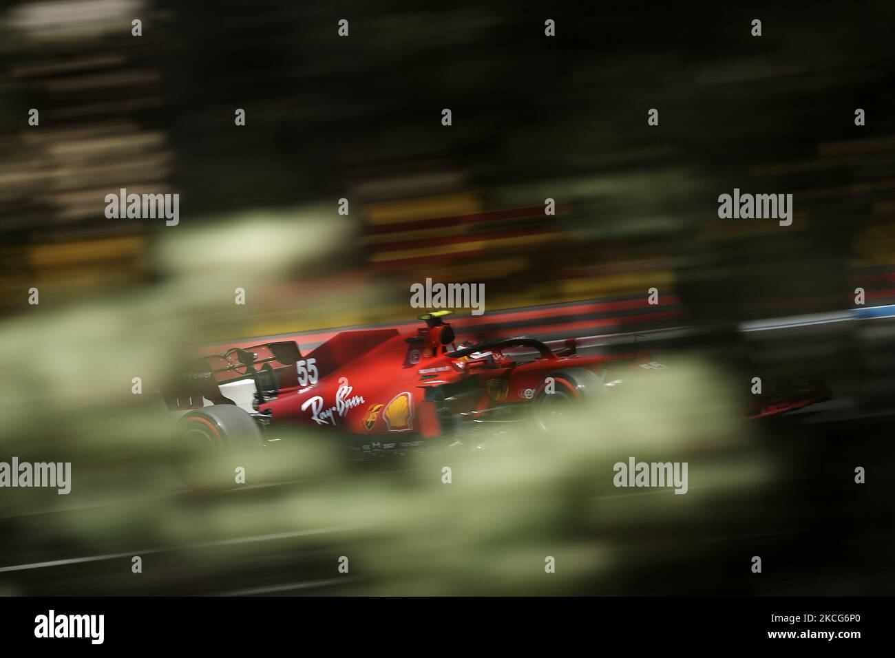 Carlos Sainz of Spain driving the (55) Scuderia Ferrari SF21 during ...