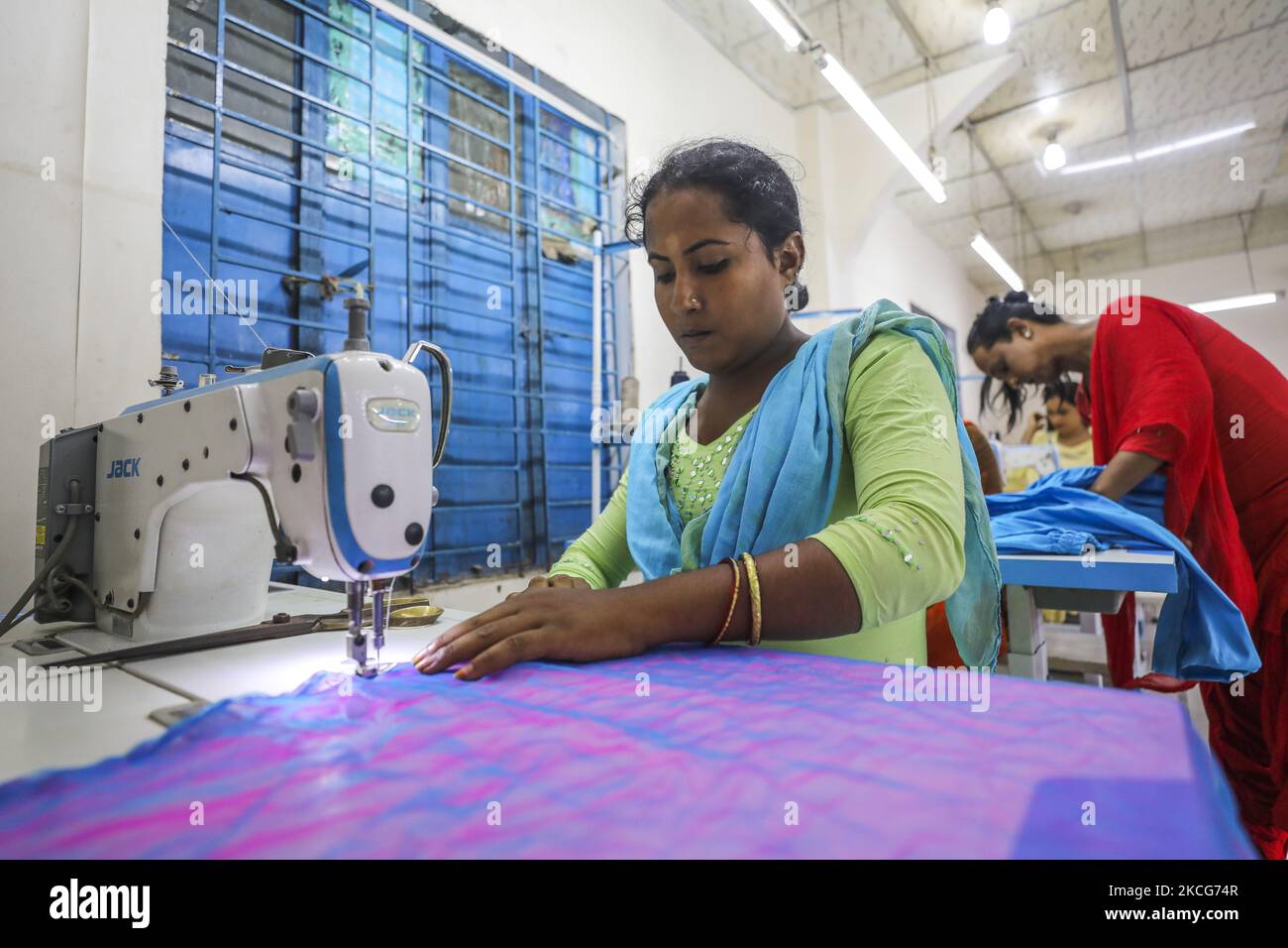 Third gender people work in a readymade garment factory named Uttoron ...