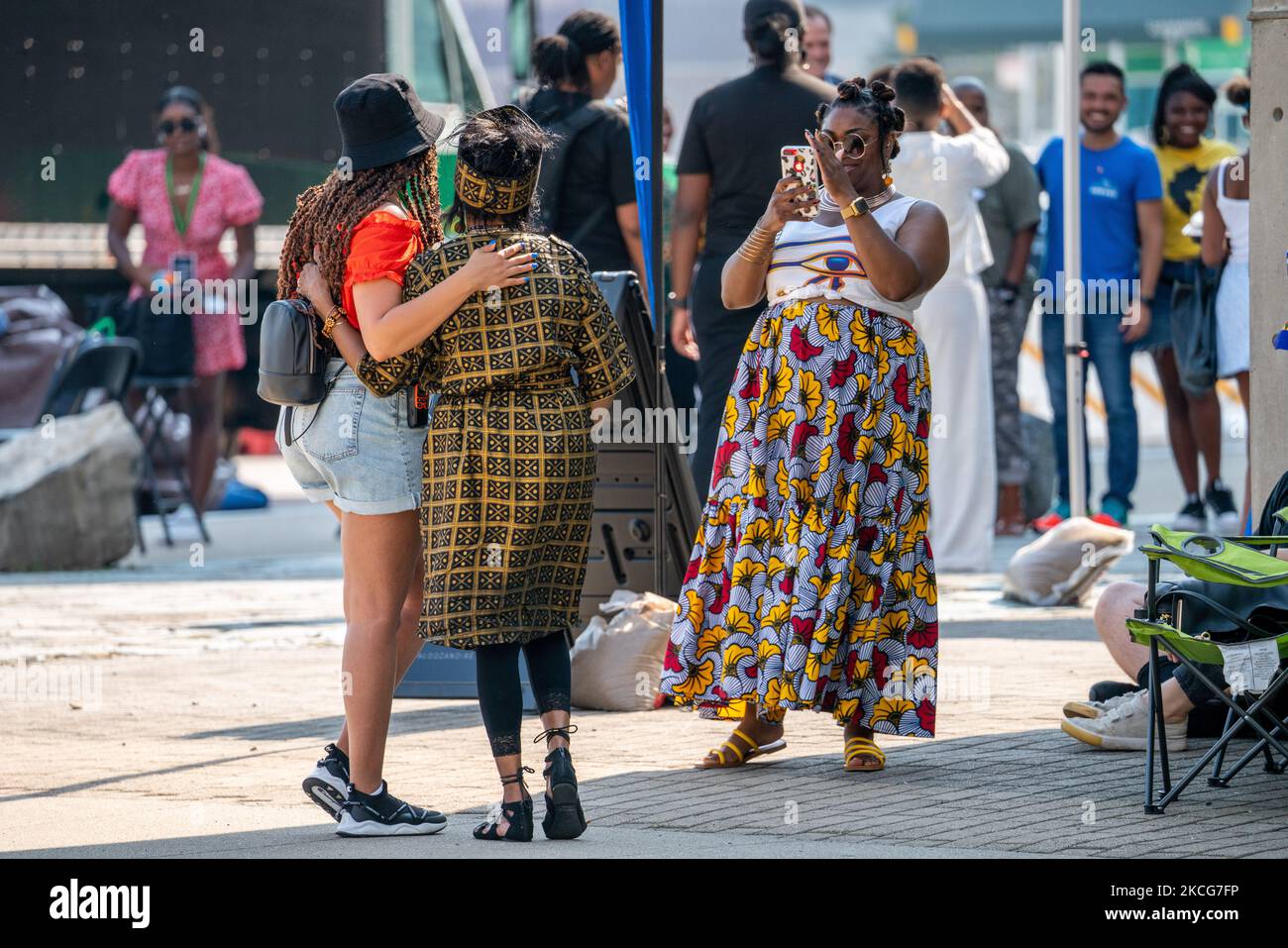 during the annual Juneteenth block party at The Banks celebrating the ...