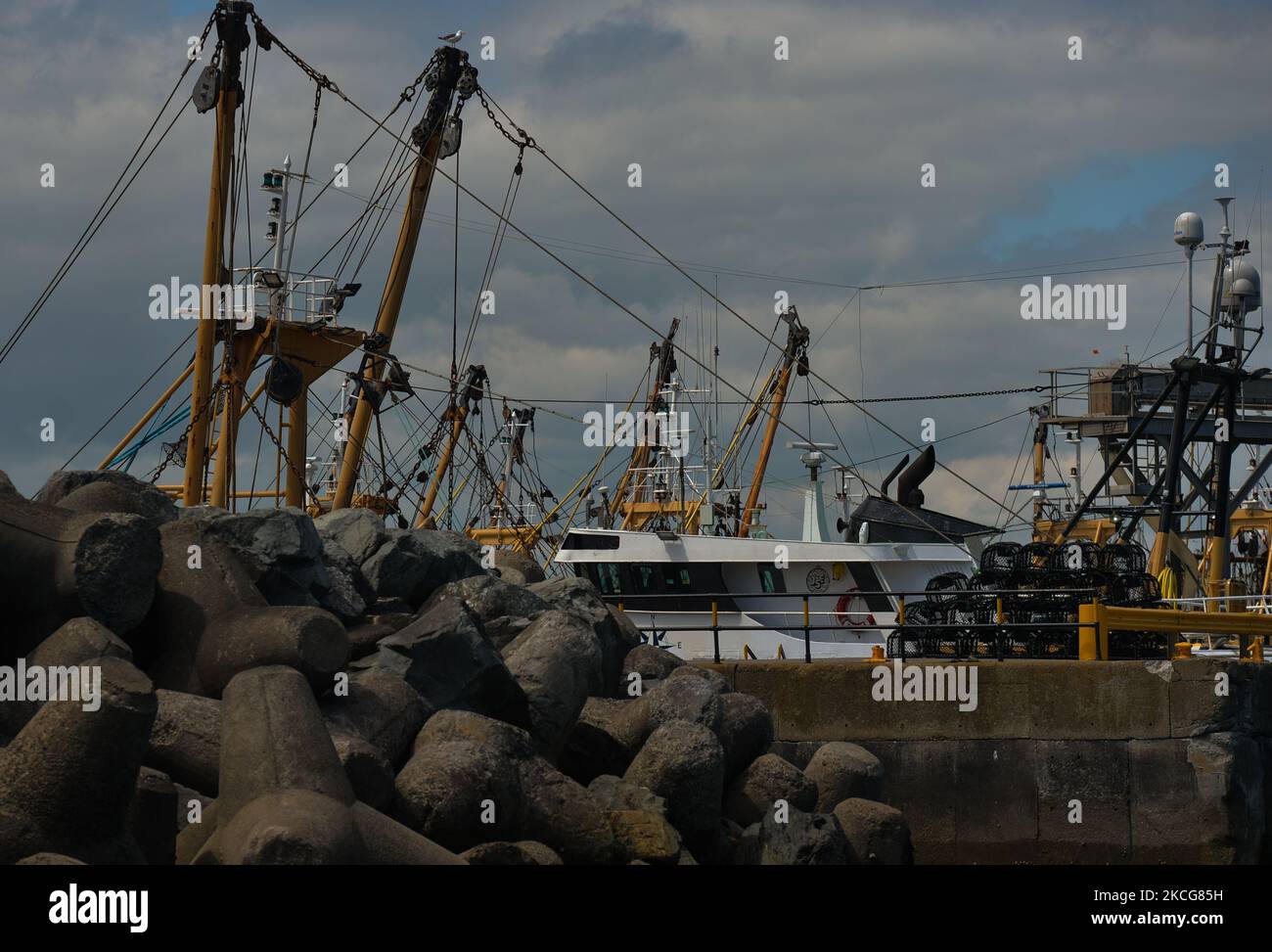 Fishing boats moored at Kilmore Quay harbour. On Friday, 18 June 2021 ...
