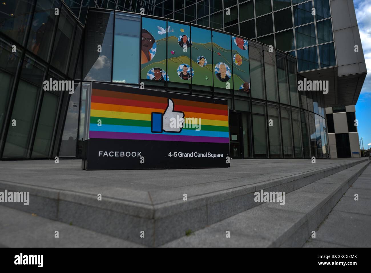 Facebook EMEA headquarters on Grand Canal Square in Dublin Docklands ...