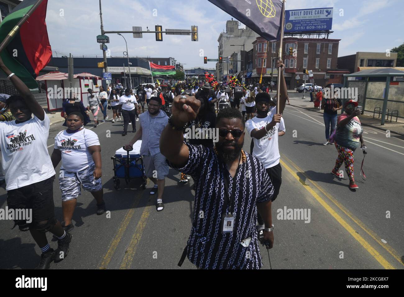 Freedom Day rally and march in celebration of Juneteenth, in West ...