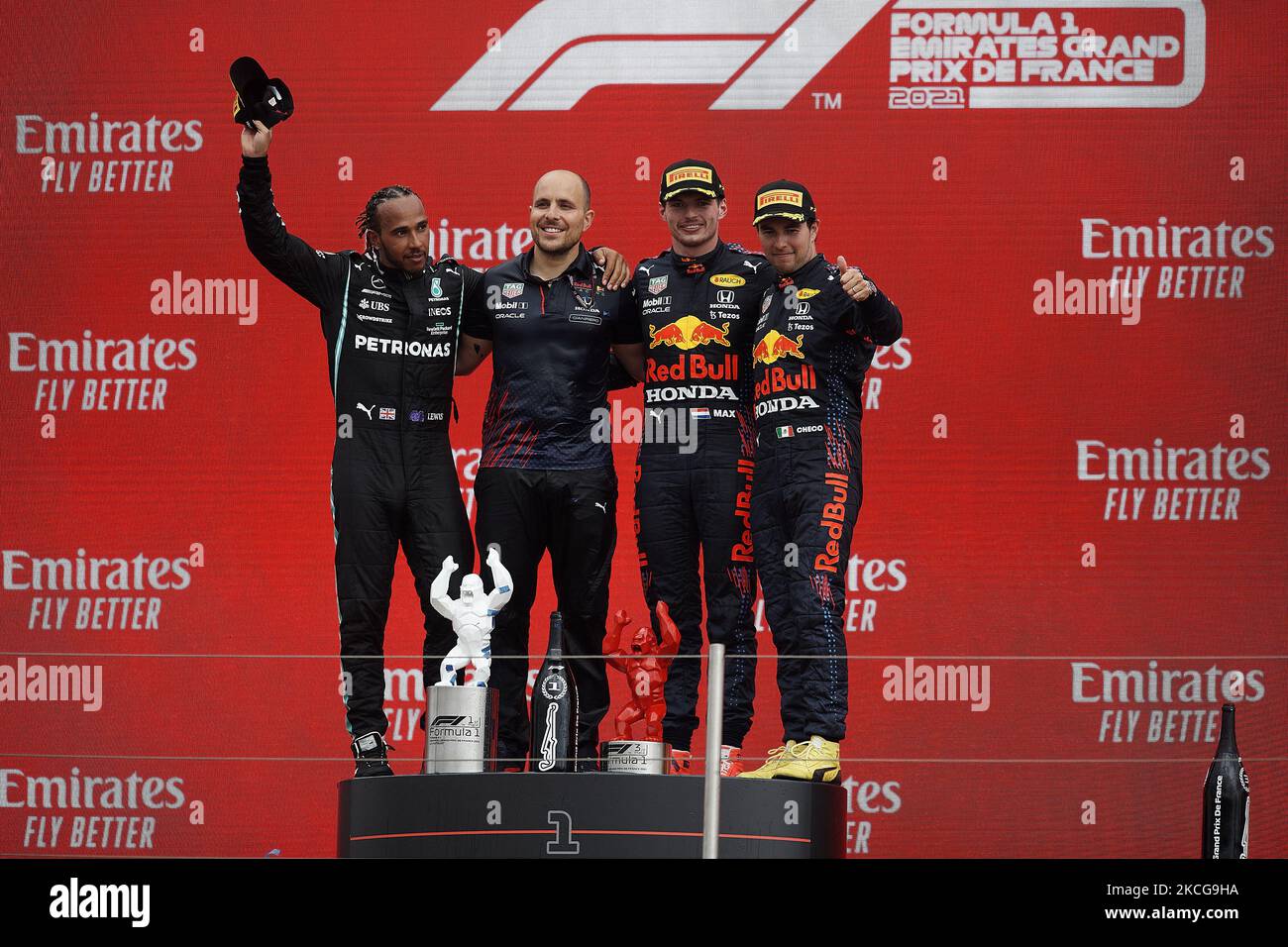 2021 max verstappen podium hi-res stock photography and images - Alamy