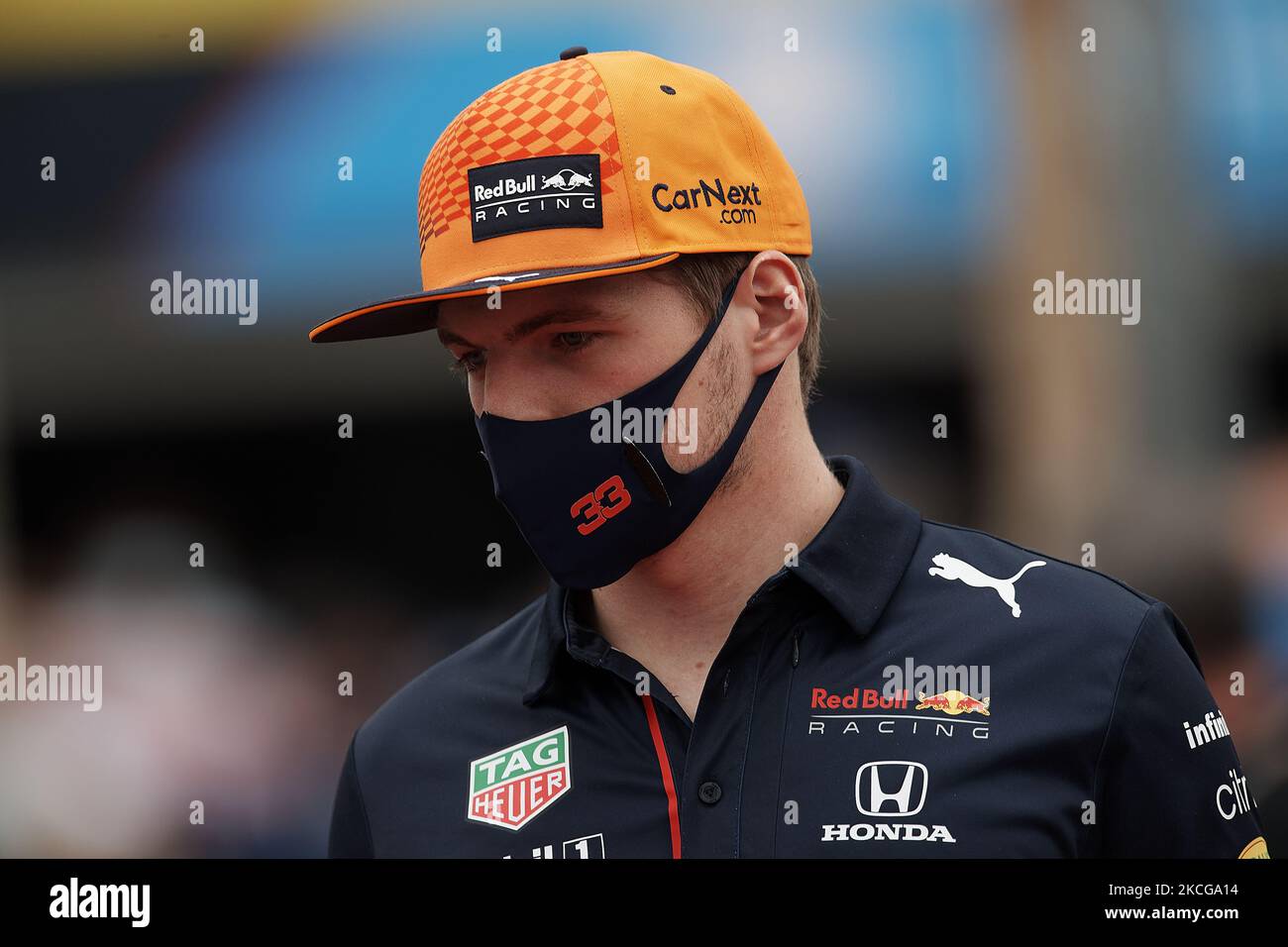 Max Verstappen of Netherlands and the (33) Red Bull Racing prior to the ...