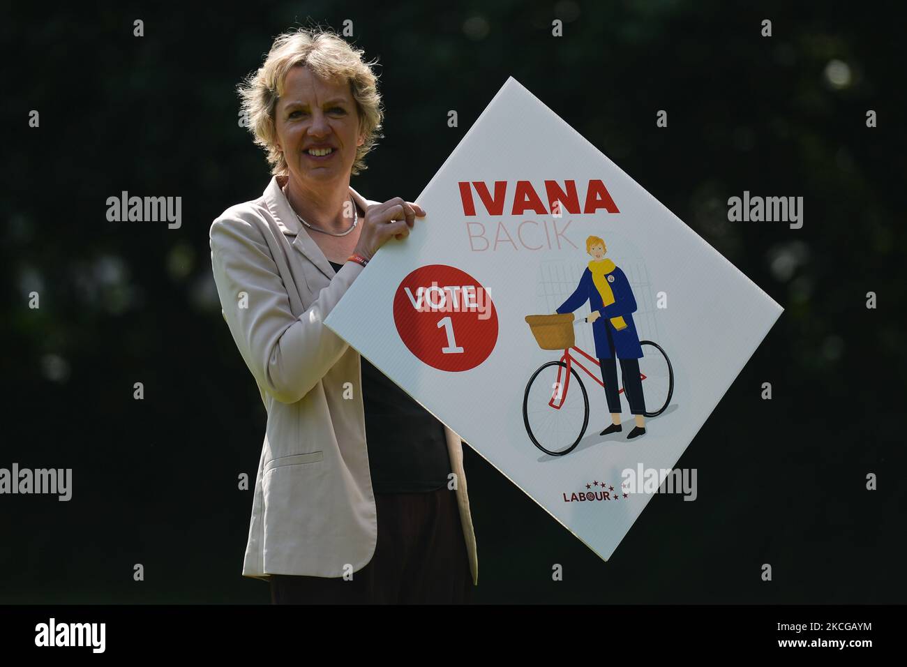 Labour party politician ivana bacik election poster hi-res stock ...