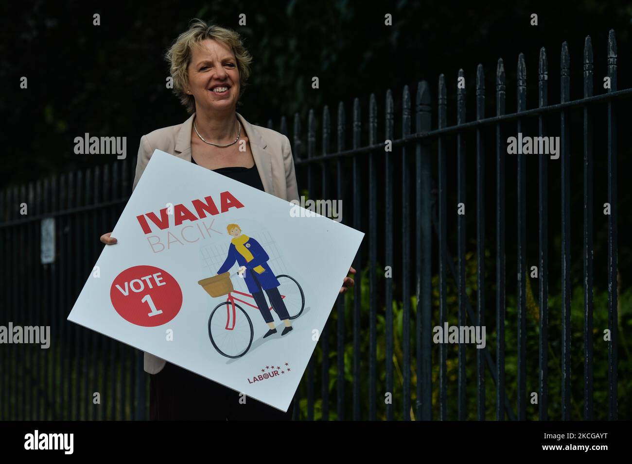Labour party politician ivana bacik election poster hi-res stock ...