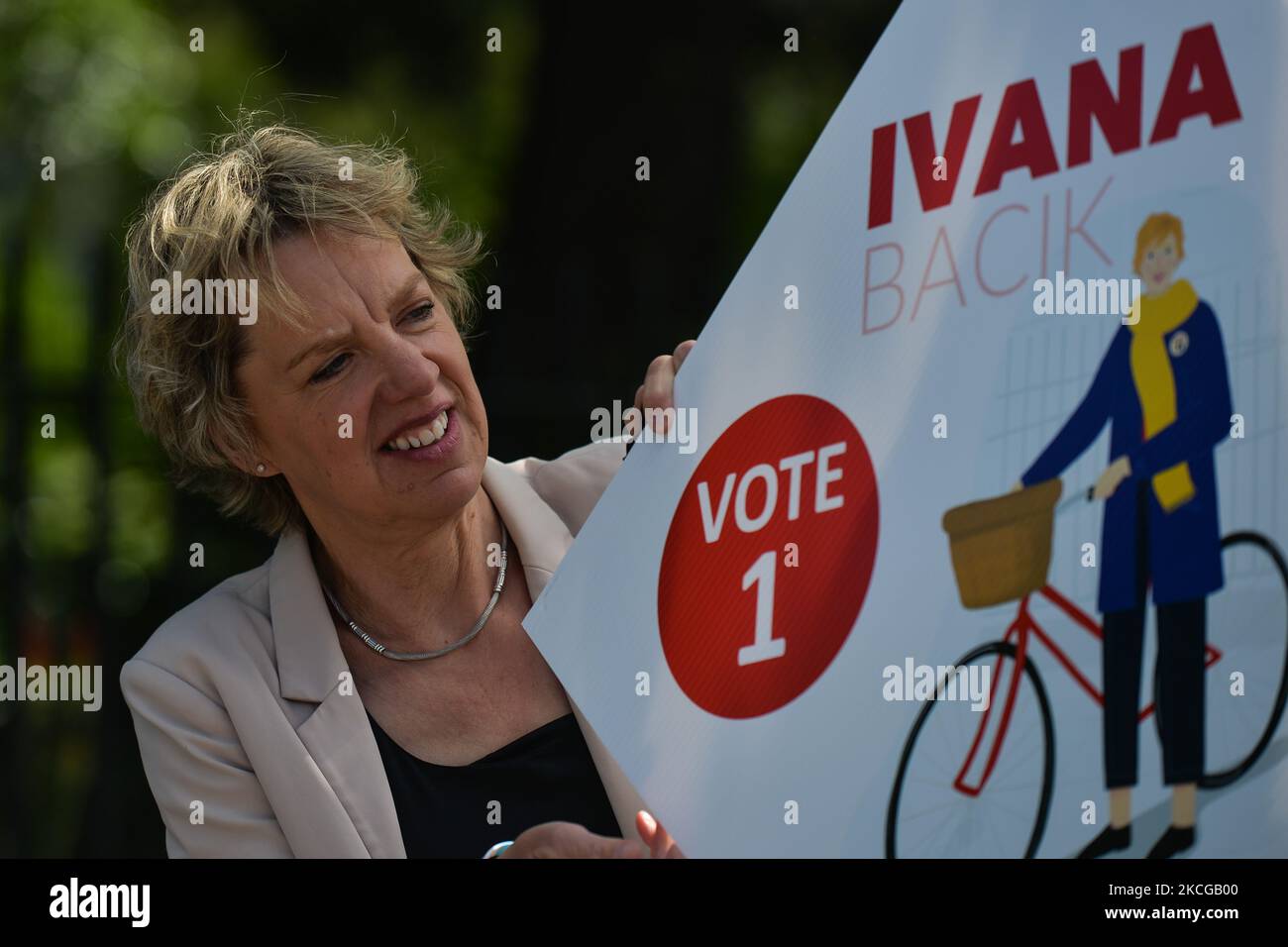 Labour party politician ivana bacik election poster hi-res stock ...