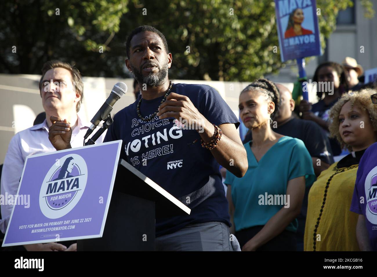 Maya wiley press conference hi-res stock photography and images - Alamy
