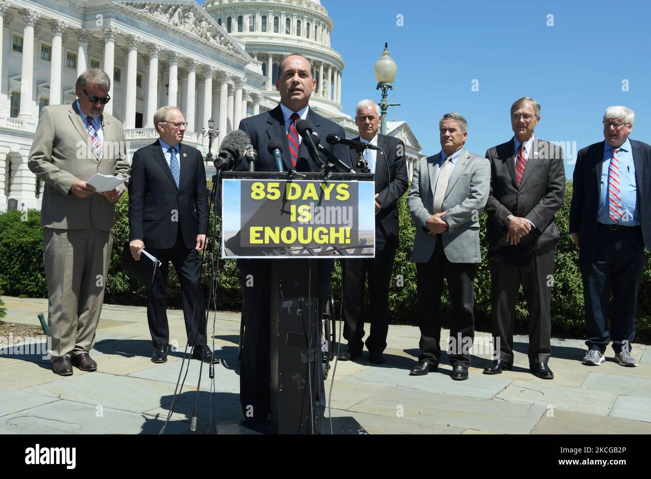 US Representative Lance Gooden(R-TX) speaks during a press conference ...