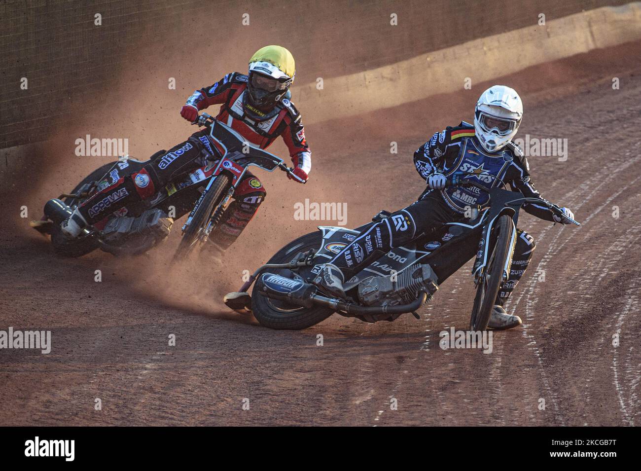 Erik Riss (Germany) (White) leads Nicolai Klindt (Denmark) (Yellow ...