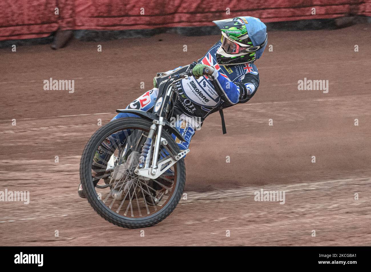 Dan Bewley (Great Britain) in action during the FIM Speedway Grand Prix ...