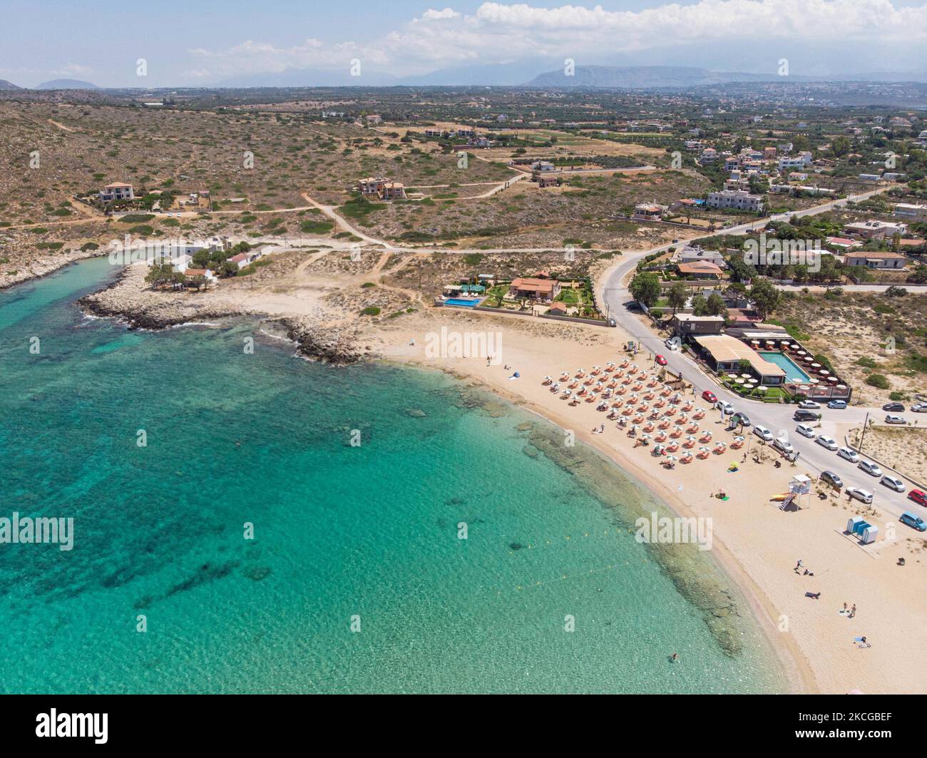 Tourism in Greece - Panoramic aerial images captured from a drone of ...