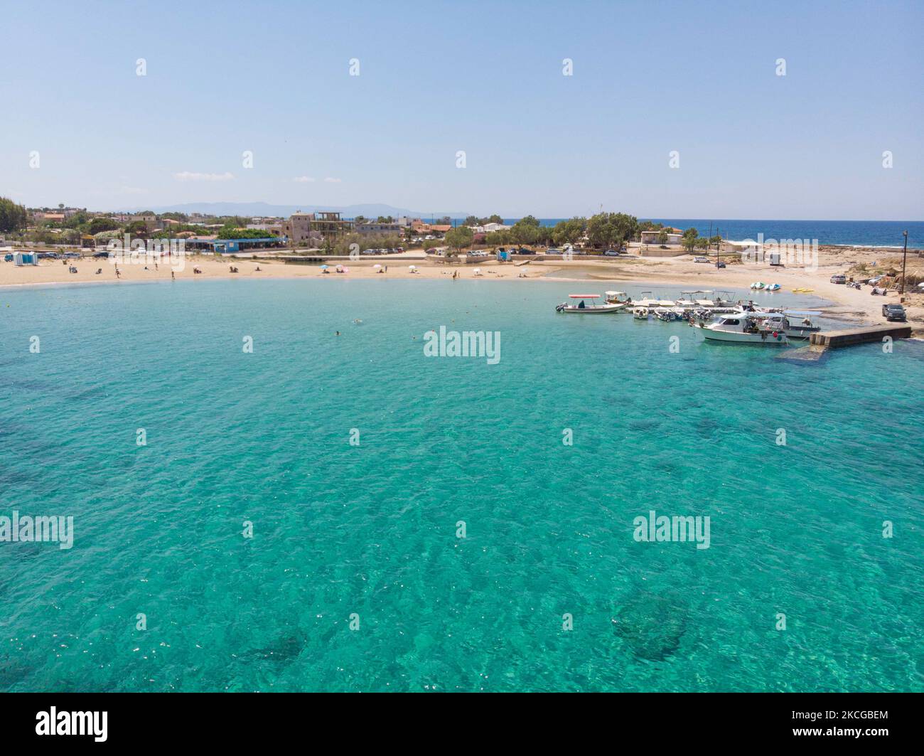 Tourism in Greece - Panoramic aerial images captured from a drone of ...