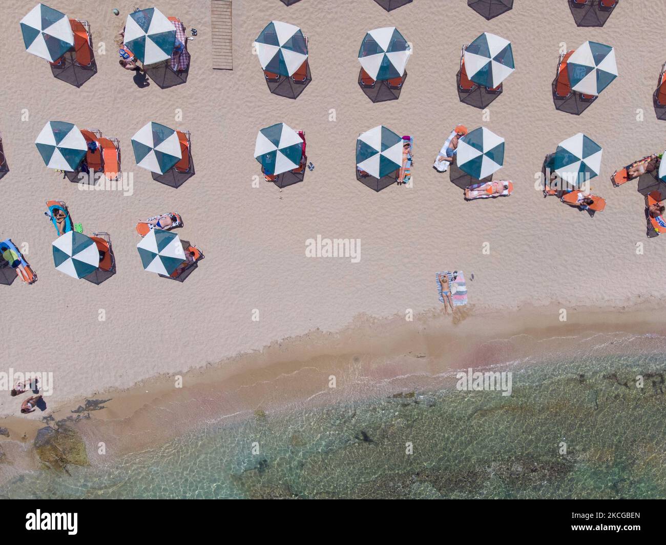 Tourism in Greece - Panoramic aerial images captured from a drone of ...