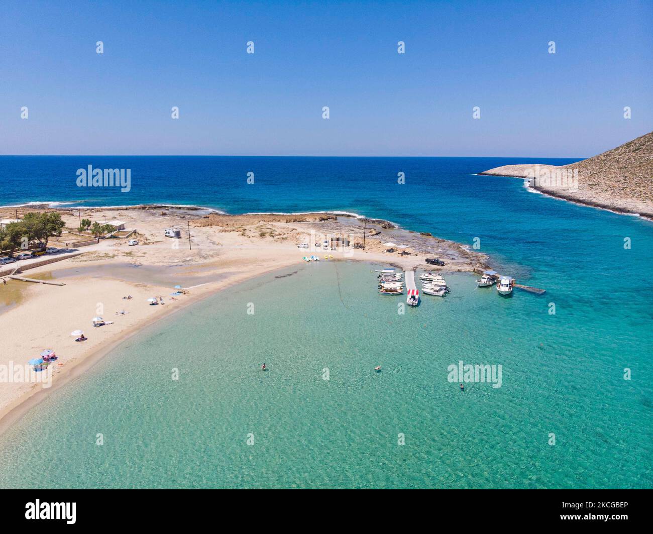 Tourism in Greece - Panoramic aerial images captured from a drone of ...