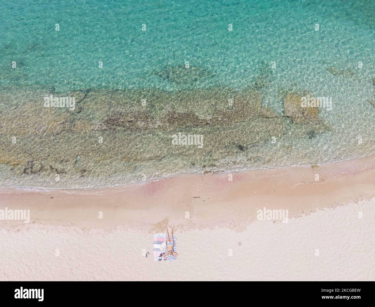 Tourism in Greece - Panoramic aerial images captured from a drone of ...