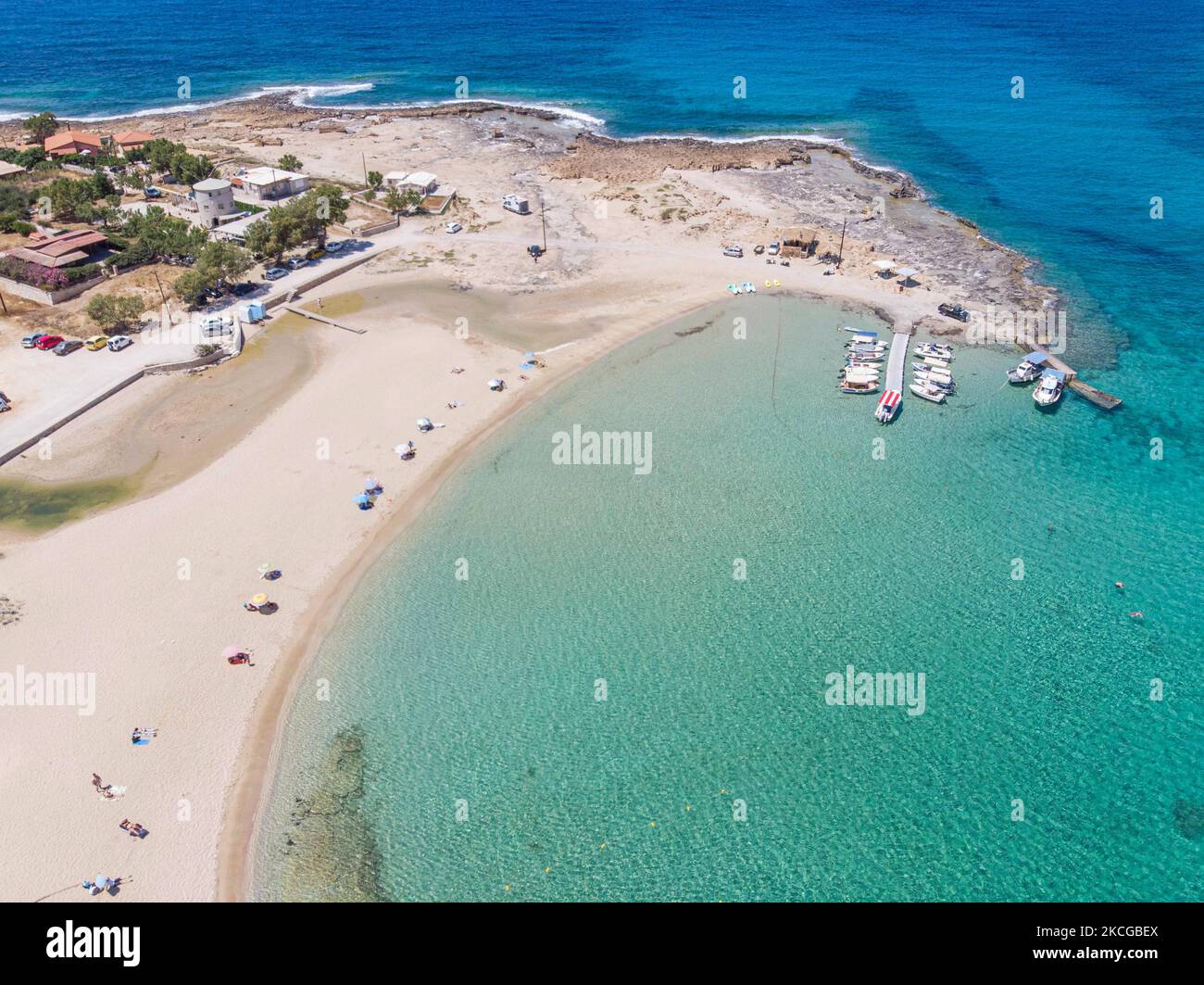 Tourism in Greece - Panoramic aerial images captured from a drone of ...