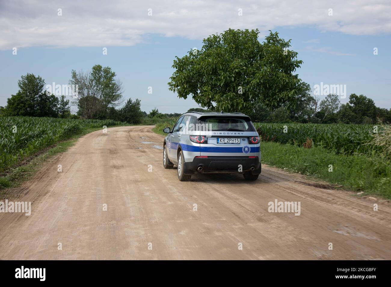 A Frontex vehicle patrols the Greek Turkish borders, in a military ...