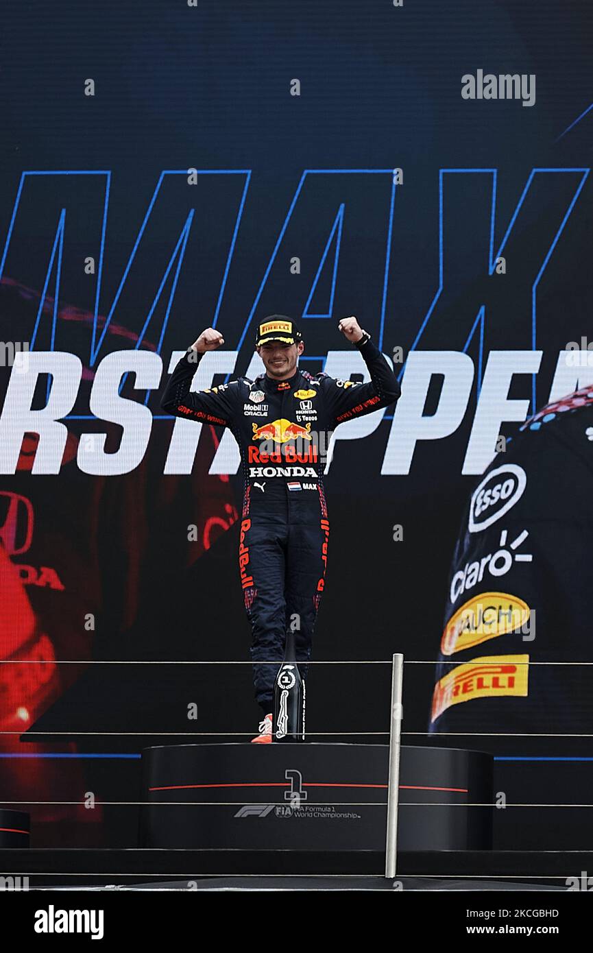 Max Verstappen of Netherlands and the (33) Red Bull celebrates victory ...