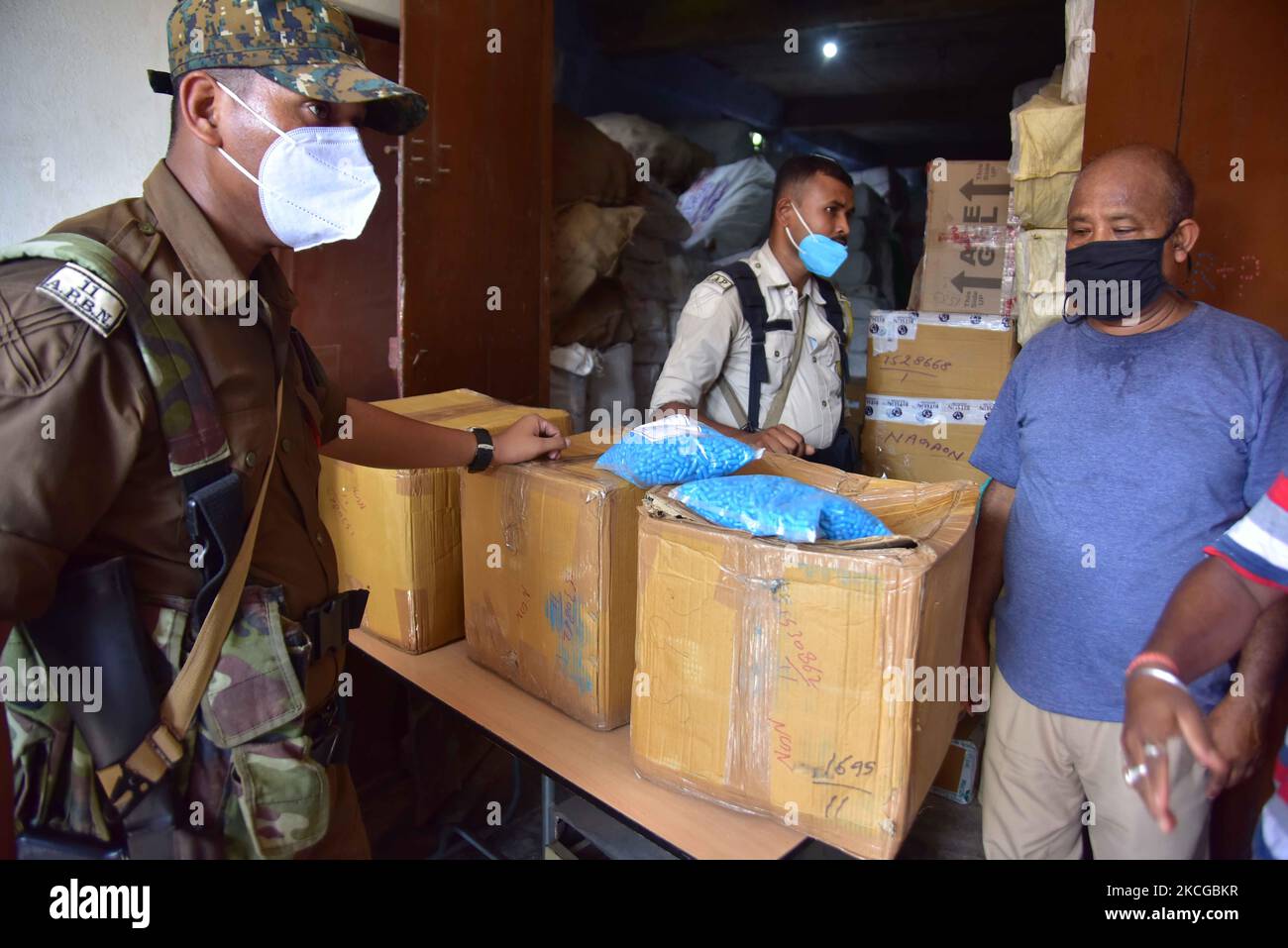 Assam police anti narcotics squad hi-res stock photography and images ...