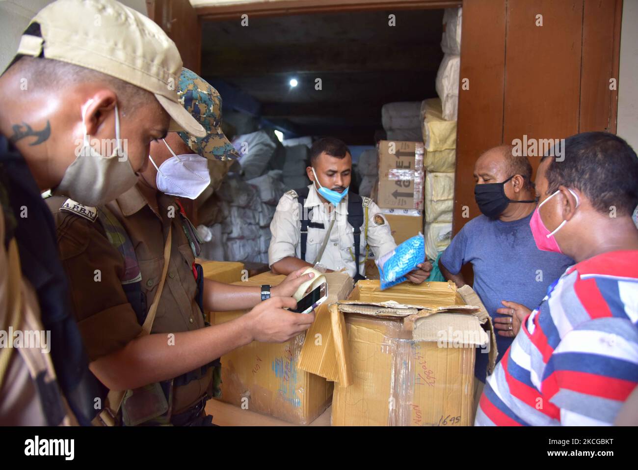 Assam police anti narcotics squad hi-res stock photography and images ...
