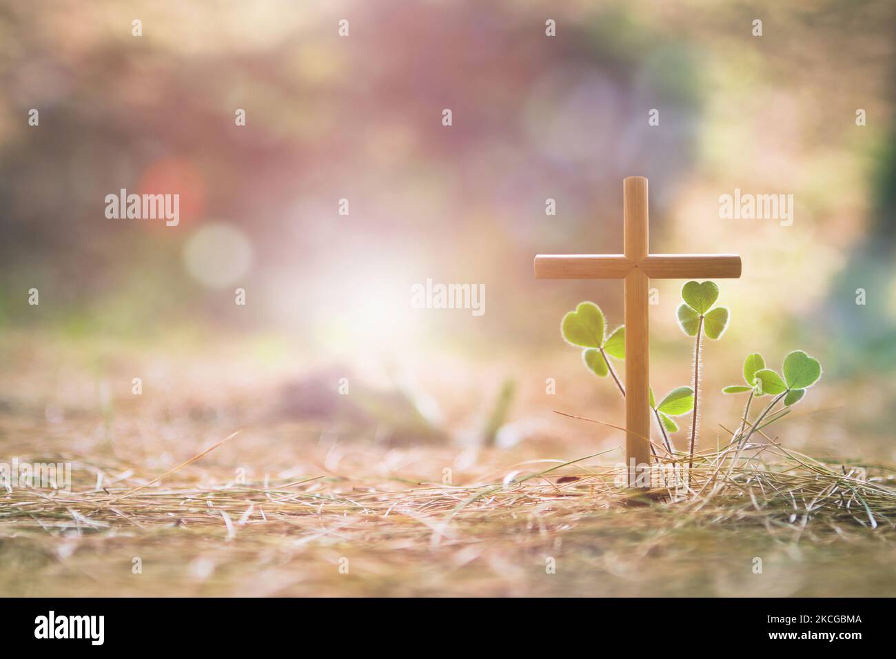 A cross symbolizing the death and resurrection of Jesus Christ, a heart ...