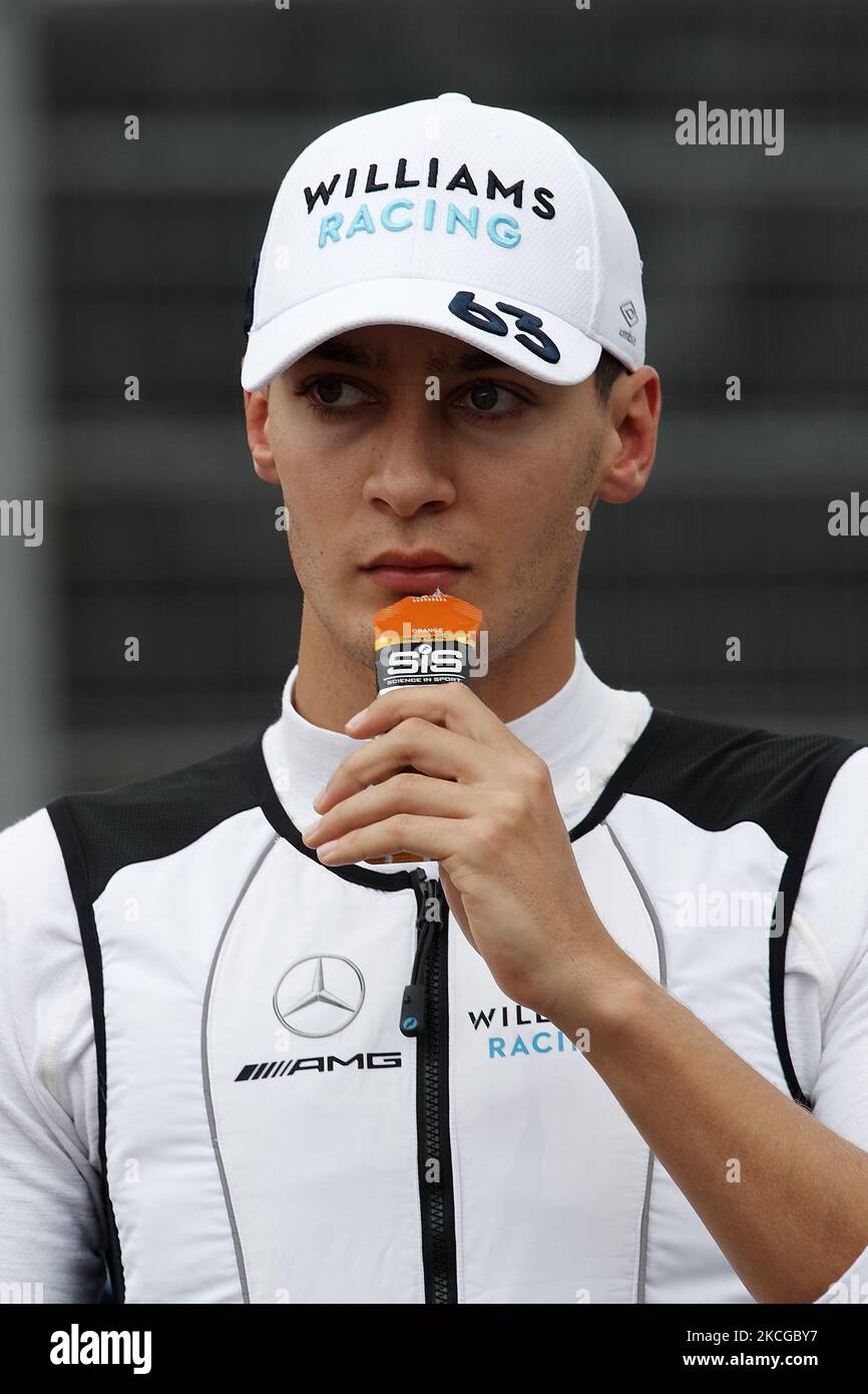George Russell of Great Britain and the (63) Williams Racing FW43B ...