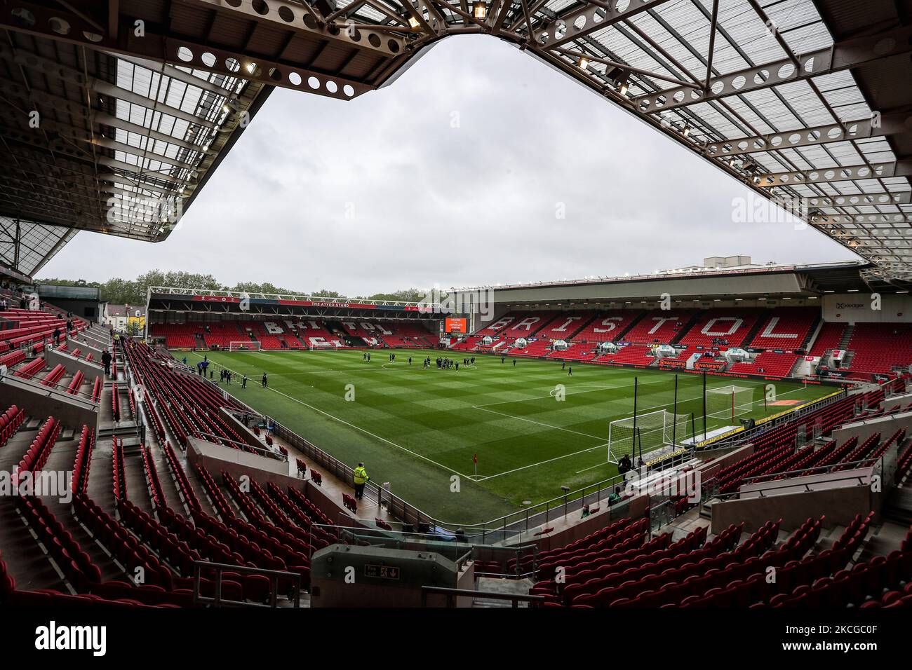 A general view of the inside of the Ashton Gate Stadium during the ...