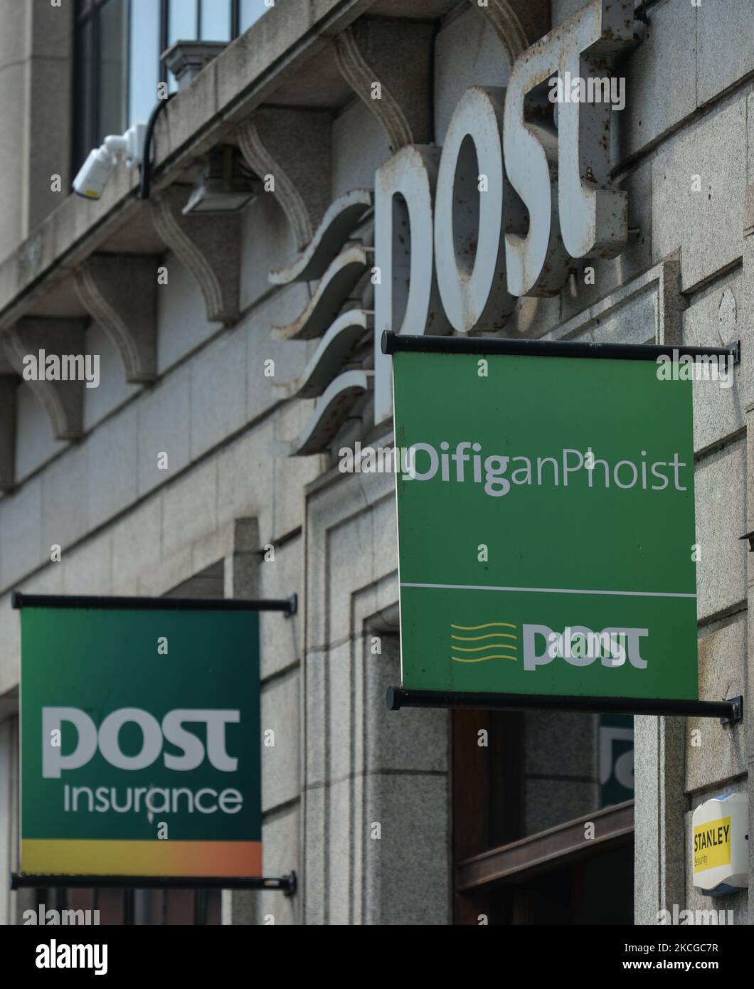 Post Office signs and logo outside St. Andrew's St. Post Office in ...