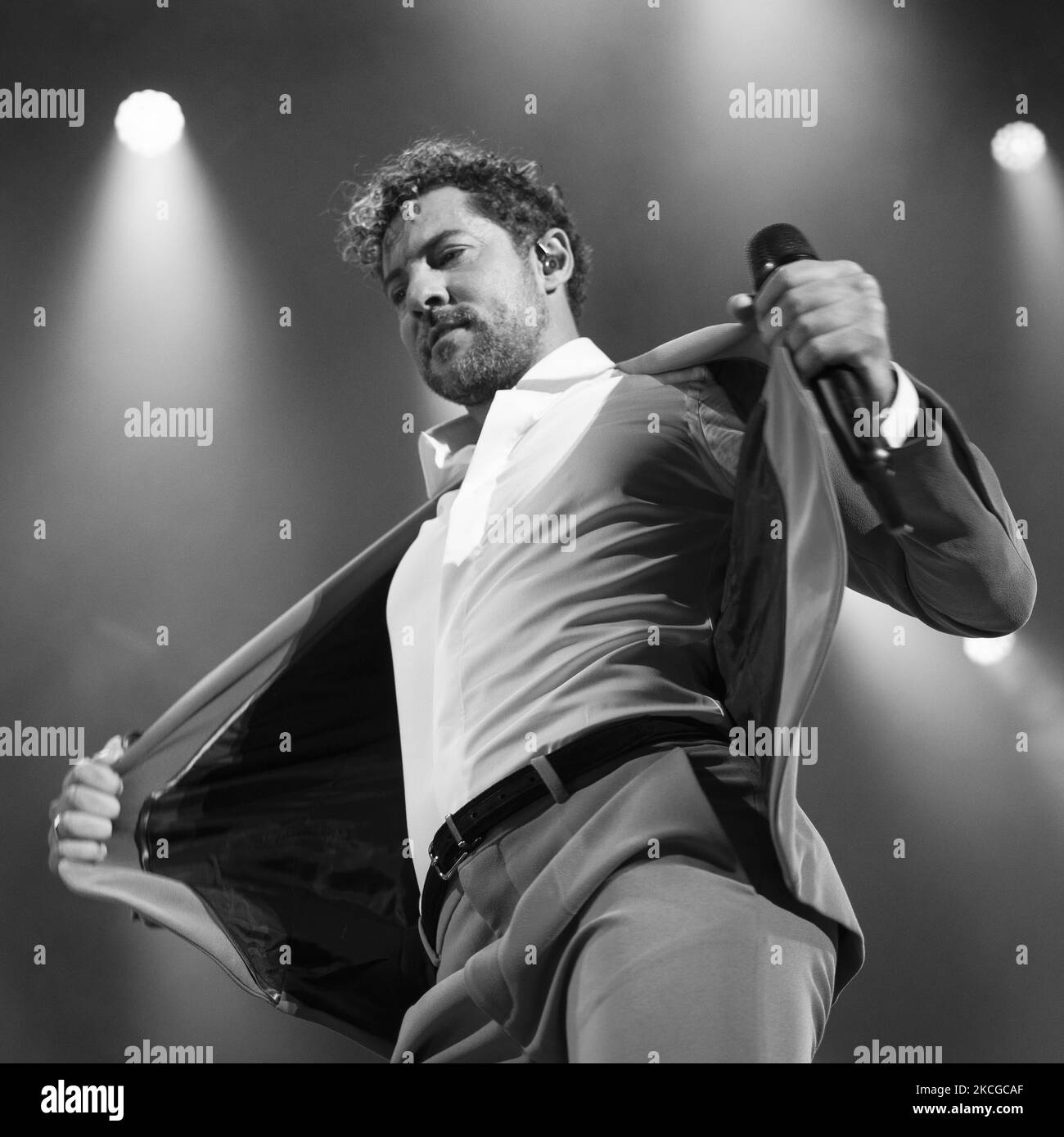 (EDITOR'S NOTE: Image was converted to black and white) the singer ...