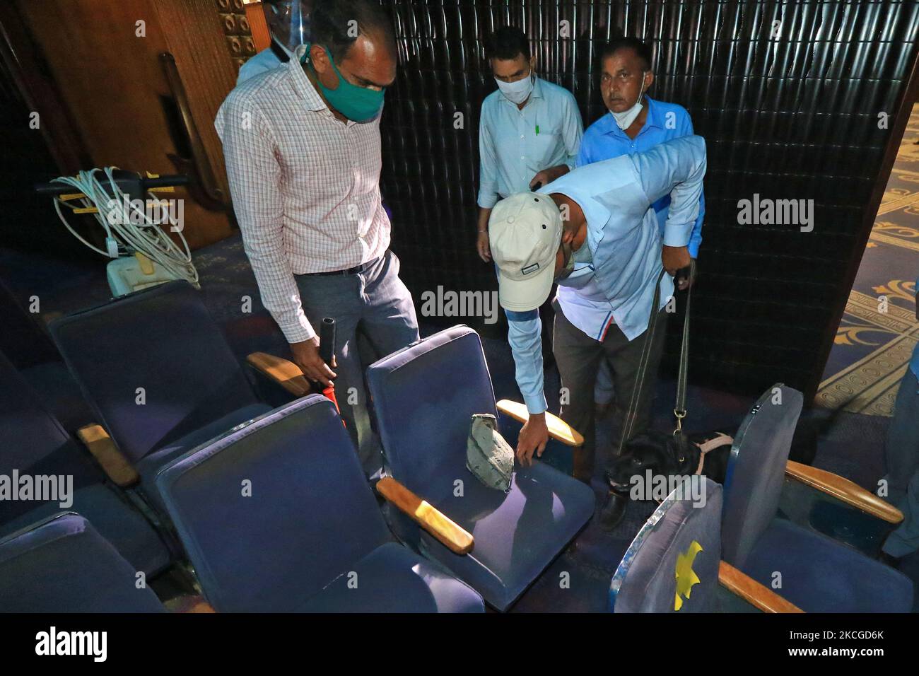 Bomb squad in a rescue operation during a mock drill at Rajmandir ...