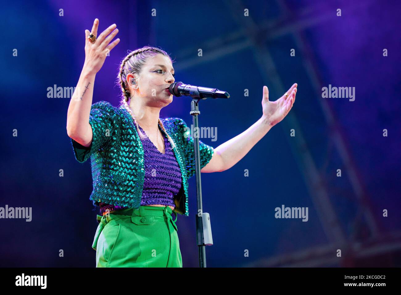Emma Marrone performs live at Carroponte on June 23, 2021 in Milan ...